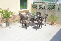 China Modern Fixed Rotary Outdoor Table and Chairs Set with 60x60x80cm Dimensions and 5-Year Frame Warranty for sale
