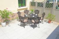 China Modern Fixed Rotary Outdoor Table and Chairs Set with 60x60x80cm Dimensions and 5-Year Frame Warranty for sale