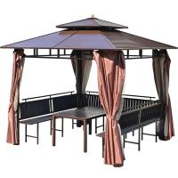 China Durable Outdoor Metal Gazebo 3x3m to 4x8m Customizable Size for Garden & Patio for sale