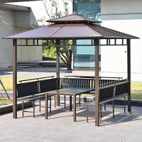 China Durable Outdoor Metal Gazebo 3x3m to 4x8m Customizable Size for Garden & Patio for sale