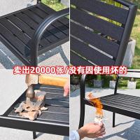 China WEIMEITE Black Aluminum Alloy Outdoor Table and Chair Set 60x60x89cm for Deck Patio for sale