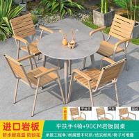 China Washable 6 Seater Patio Set with Waterproof Polywood Outdoor Table and 310g/m² Fabric Chairs for sale