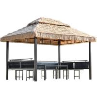 China Aluminum Alloy Gazebo with Thatched Roof - 15-20 Day Production Time, 2-3 Year Warranty Outdoor Pavilion for sale