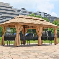 China Aluminum Alloy Gazebo with Thatched Roof - 15-20 Day Production Time, 2-3 Year Warranty Outdoor Pavilion for sale