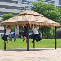 China Aluminum Alloy Gazebo with Thatched Roof - 15-20 Day Production Time, 2-3 Year Warranty Outdoor Pavilion for sale