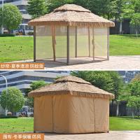 China Aluminum Alloy Gazebo with Thatched Roof - 15-20 Day Production Time, 2-3 Year Warranty Outdoor Pavilion for sale