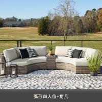 China Nordic Style Outdoor Wicker Rattan Sofa Set Waterproof Sunproof Patio Garden Furniture 3 Seater for sale