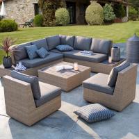 China Nordic Style Outdoor Wicker Rattan Sofa Set Waterproof Sunproof Patio Garden Furniture 3 Seater for sale