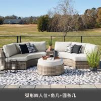 China Nordic Style Outdoor Wicker Rattan Sofa Set Waterproof Sunproof Patio Garden Furniture 3 Seater for sale