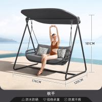 China Outdoor Teak Rattan Sofa Set Waterproof Sunproof 3-Seat Courtyard Garden Furniture for sale