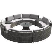 China Round Swimming Pool Rattan Sofa SG26027 - Waterproof Outdoor Furniture with 3-Year Warranty and Custom Colors for sale