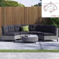 China Round Swimming Pool Rattan Sofa SG26027 - Waterproof Outdoor Furniture with 3-Year Warranty and Custom Colors for sale