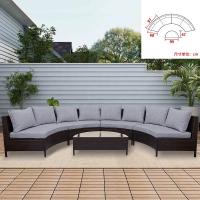 China Round Swimming Pool Rattan Sofa SG26027 - Waterproof Outdoor Furniture with 3-Year Warranty and Custom Colors for sale