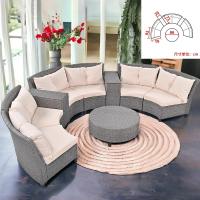 China Round Swimming Pool Rattan Sofa SG26027 - Waterproof Outdoor Furniture with 3-Year Warranty and Custom Colors for sale
