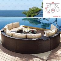 China Round Swimming Pool Rattan Sofa SG26027 - Waterproof Outdoor Furniture with 3-Year Warranty and Custom Colors for sale