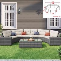 China Round Swimming Pool Rattan Sofa SG26027 - Waterproof Outdoor Furniture with 3-Year Warranty and Custom Colors for sale