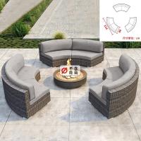 China Round Swimming Pool Rattan Sofa SG26027 - Waterproof Outdoor Furniture with 3-Year Warranty and Custom Colors for sale