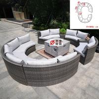 China Round Swimming Pool Rattan Sofa SG26027 - Waterproof Outdoor Furniture with 3-Year Warranty and Custom Colors for sale