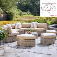 China Round Swimming Pool Rattan Sofa SG26027 - Waterproof Outdoor Furniture with 3-Year Warranty and Custom Colors for sale