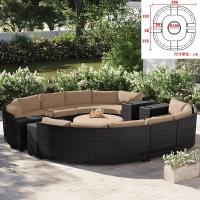 China Round Swimming Pool Rattan Sofa SG26027 - Waterproof Outdoor Furniture with 3-Year Warranty and Custom Colors for sale