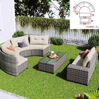 China Round Swimming Pool Rattan Sofa SG26027 - Waterproof Outdoor Furniture with 3-Year Warranty and Custom Colors for sale