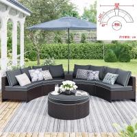 China Round Swimming Pool Rattan Sofa SG26027 - Waterproof Outdoor Furniture with 3-Year Warranty and Custom Colors for sale
