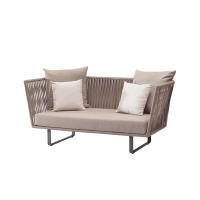 China Outdoor Rattan Woven Patio Sofa Set Weatherproof Lounge Chair with Coffee Table 3 Seater for sale