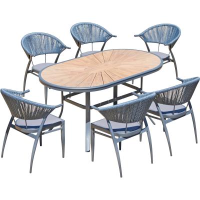 China Nordic Modern Rope Chair Outdoor Garden Furniture Set for Patio Villa Balcony 2 Seater for sale