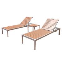 China Outdoor Waterproof Sunproof Reclining Chair Patio Lounge Chair for Poolside Beach Villa Garden Use 2 Year Warranty for sale