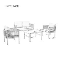 China Weatherproof Outdoor Patio Sofa 85 Inch Rust Resistant Aluminum Frame 800 lbs Capacity for sale