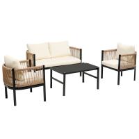 China Weatherproof Outdoor Patio Sofa 85 Inch Rust Resistant Aluminum Frame 800 lbs Capacity for sale