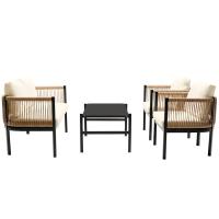China Weatherproof Outdoor Patio Sofa 85 Inch Rust Resistant Aluminum Frame 800 lbs Capacity for sale