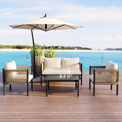 China Weatherproof Outdoor Patio Sofa 85 Inch Rust Resistant Aluminum Frame 800 lbs Capacity for sale