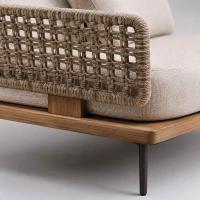 China Teak and Rope Modular Outdoor Sofa Set 8000 with Powder-coated Aluminum Frame for Commercial and Residential Projects for sale
