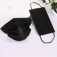 China MOQ 1box/50pcs 3 Ply Fashion Mask PPE Non Woven Class II EN14683 Type IIR Adult Black Disposable Face Mask for sale