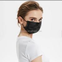 China MOQ 1box/50pcs 3 Ply Fashion Mask PPE Non Woven Class II EN14683 Type IIR Adult Black Disposable Face Mask for sale