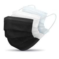 China MOQ 1box/50pcs 3 Ply Fashion Mask PPE Non Woven Class II EN14683 Type IIR Adult Black Disposable Face Mask for sale