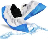 China 1000pcs One Carton Non Sterile Personal protection CPE+PP Shoe Cover Abrasion Resistant Waterproof Rainproof Shoe Cover for sale