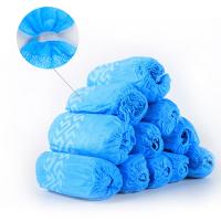 China Eco-Friendly Disposable Blue Plastic Shoe Cover Degradable PP Material 100/pc for sale