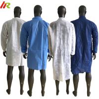 China OEM Service Acceptable Multiple Color Option Disposable Lab Coat with Knitted Cuff or Elastic Cuff OEM for sale