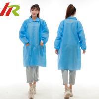 China Visitor Coat Nonwoven Labcoats Wholesale Doctor Waterproof Disposable Labcoats for Food Manufacturing for sale
