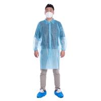 China Visitor Coat Nonwoven Labcoats Wholesale Doctor Waterproof Disposable Labcoats for Food Manufacturing for sale