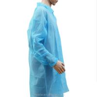 China Visitor Coat Nonwoven Labcoats Wholesale Doctor Waterproof Disposable Labcoats for Food Manufacturing for sale