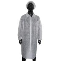 China Visitor Coat  Cheap Disposable Medical PP Non Woven Cleaning Laboratory Coat Uniform for Hospital Doctors for sale