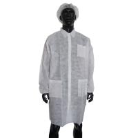 China Visitor Coat  Cheap Disposable Medical PP Non Woven Cleaning Laboratory Coat Uniform for Hospital Doctors for sale