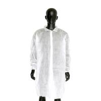 China Visitor Coat  Cheap Disposable Medical PP Non Woven Cleaning Laboratory Coat Uniform for Hospital Doctors for sale