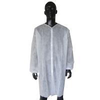 China Visitor Coat  Cheap Disposable Medical PP Non Woven Cleaning Laboratory Coat Uniform for Hospital Doctors for sale