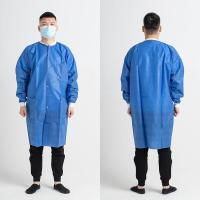 China Non Woven Lab Coats Wholesale Laboratory Gowns Doctor Waterproof Disposable Lab Coats for sale