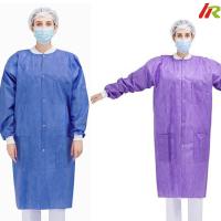 China Non Woven Lab Coats Wholesale Laboratory Gowns Doctor Waterproof Disposable Lab Coats for sale