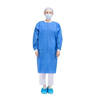 China Lab Coat Nonwoven PP SMS  Doctor Labcoats Nursing Scrubs Nurse Uniform Customized Lab Coat for sale